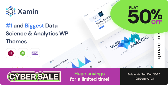 Data Science and Analytics Saas WordPress Theme | Xamin