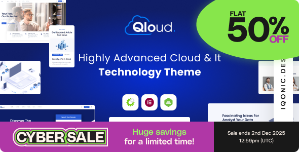 WHMCS Cloud Computing Apps and Server WordPress Theme | Qloud