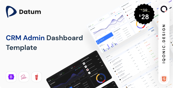 CRM Admin Dashboard Template | Datum | Iqonic Design