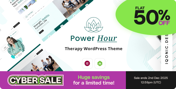 Therapist WordPress Theme | PowerHour | Iqonic Design