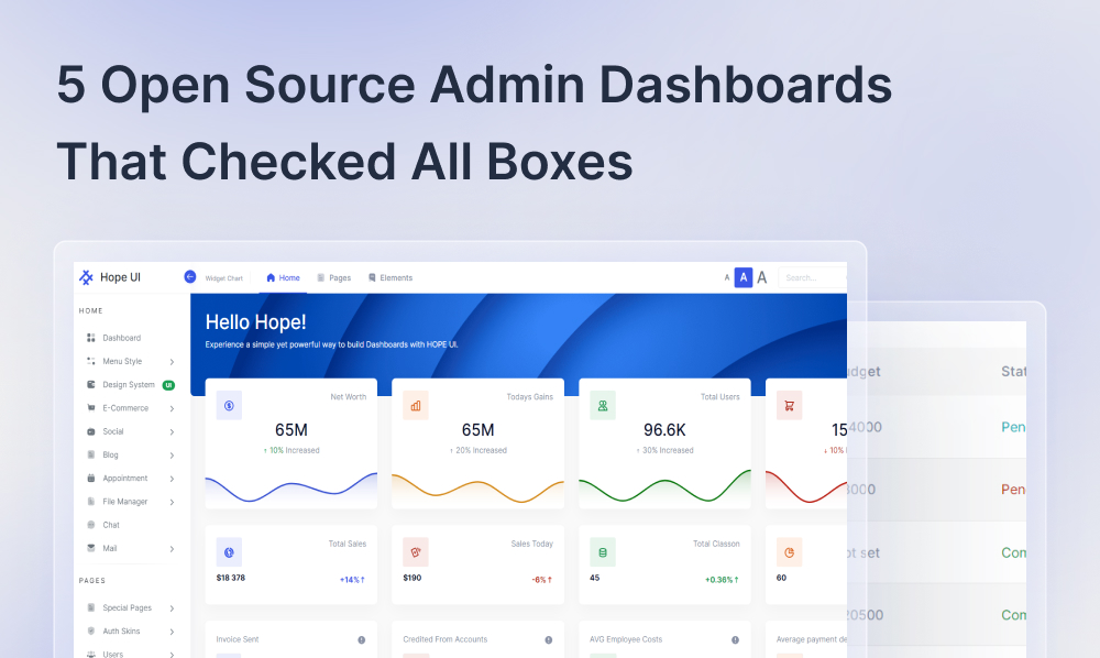 5 Open Source Admin Dashboards That Checked All Boxes Iqonic Design