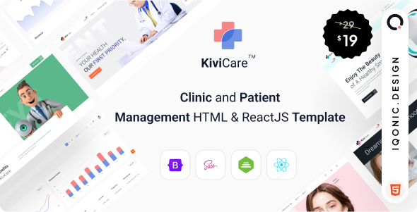 Clinic and Patient Management HTML Template | KiviCare | Iqonic Design