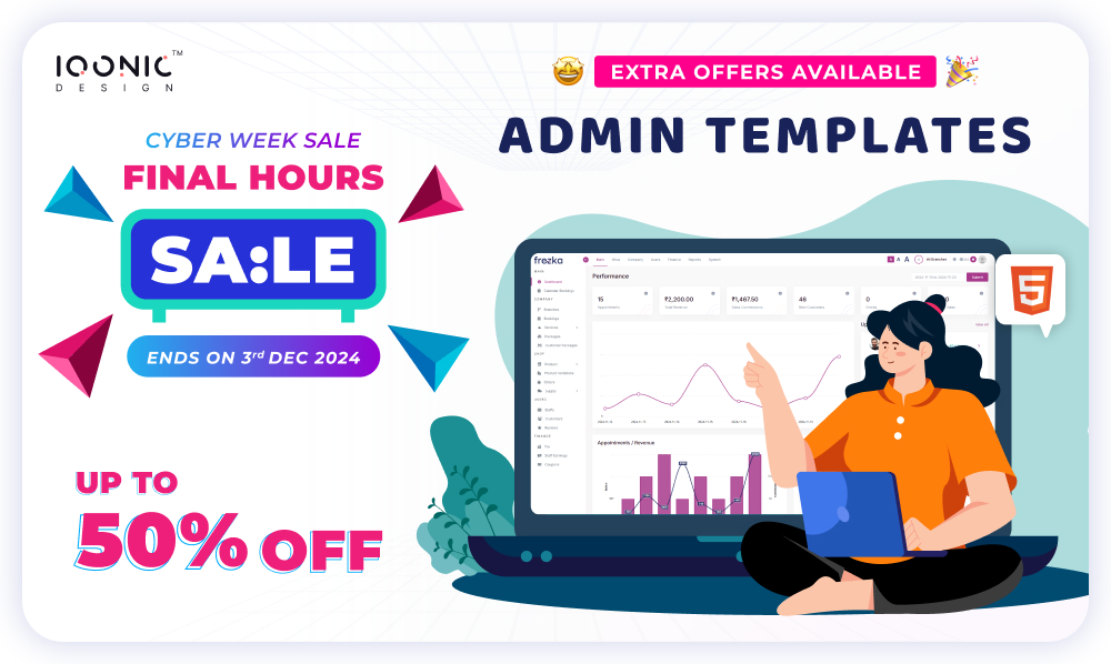 Cyber Week Sale 2024 – Upto Flat 50% Off on Iqonic Digital Solutions | Iqonic Design