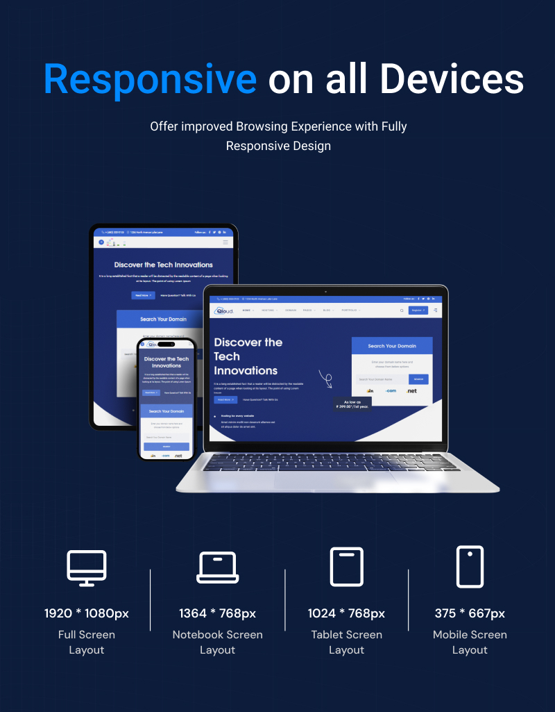 Cloud Computing Apps and Server HTML WHMCS Vue and Angular Template | Qloud