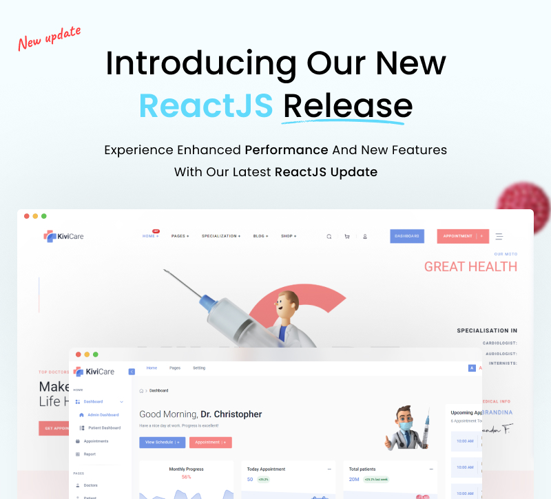 Clinic and Patient Management HTML Template | KiviCare | Iqonic Design