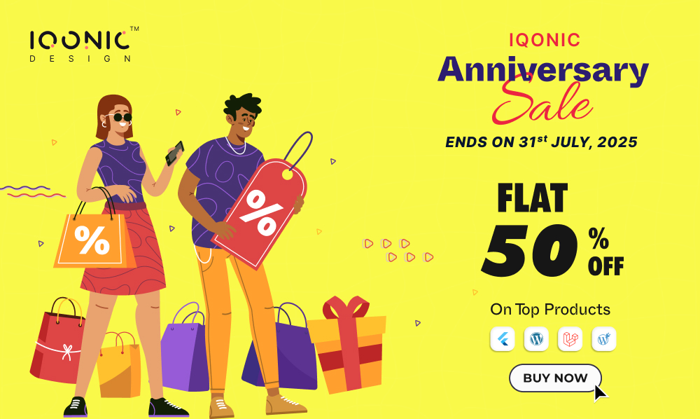 Iqonic Anniversary Sale – Flat 50% Off on product